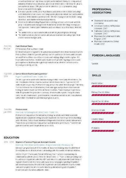 Use VisualCV to Create a Stunning Physician Assistant Resume | The ...