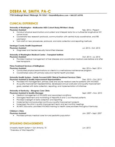 Physician Assistant: Resume Revision | CV | Cover Letter Editing | The ...