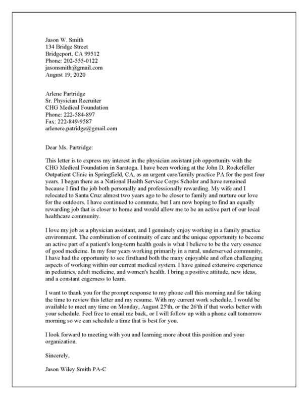 Physician Assistant: Resume Revision | CV | Cover Letter Editing | The ...